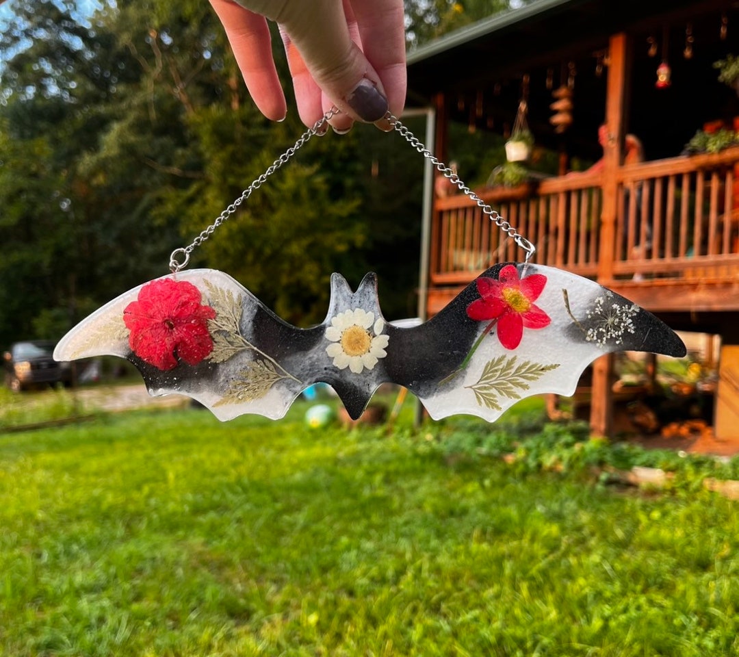 CUSTOM Handmade Bat Wall Hanging Floral Bat Wall Decor Bat - Etsy