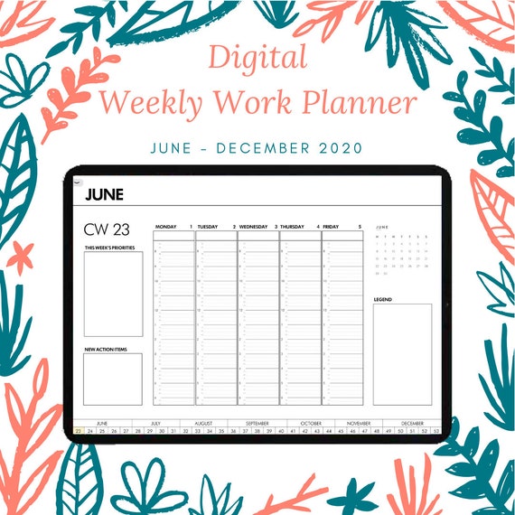 Hourly Week Planner for Professionals Weekly Pages Monthly | Etsy
