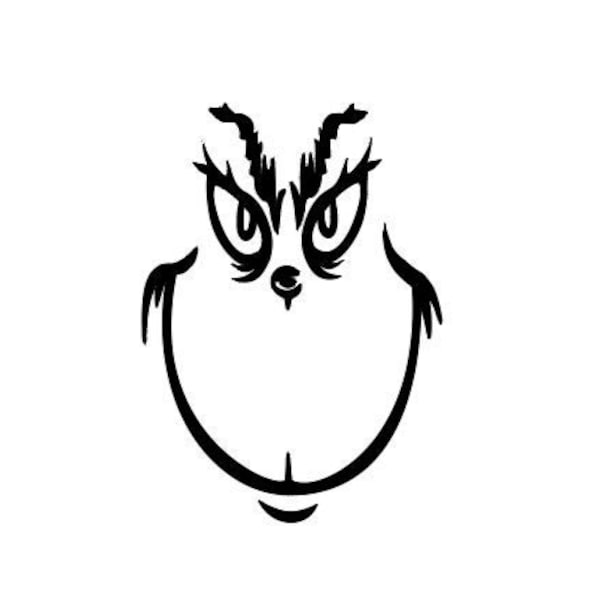 Grinch Faces for Decal - Etsy