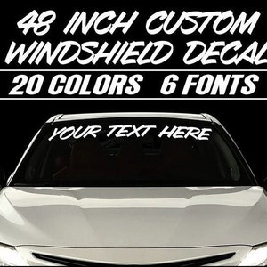 Custom Car Windshield Vinyl Decal Banner Sticker - Etsy