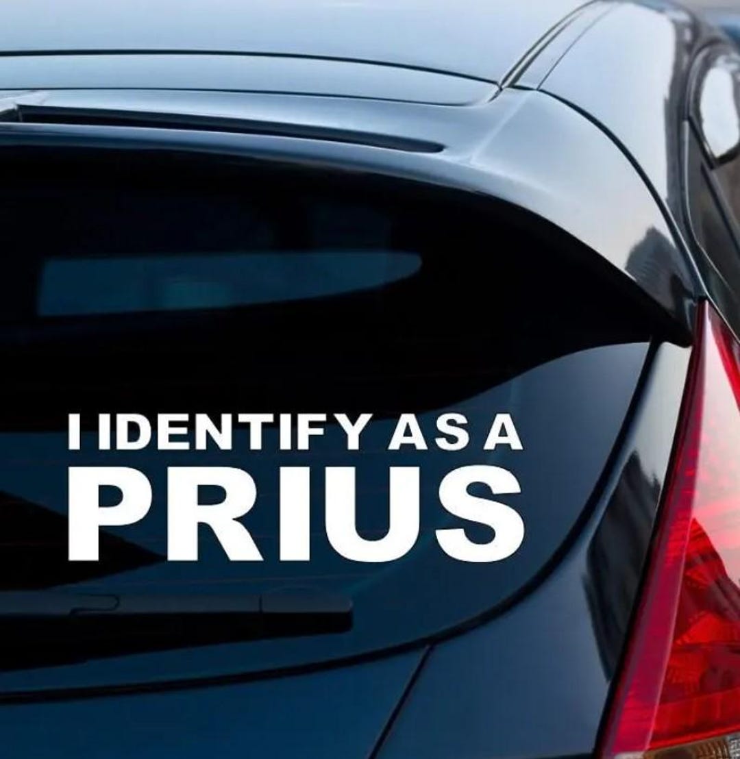 I Identify as a Prius Bumper Sticker Decal Cummins Powerstroke Duramax ...