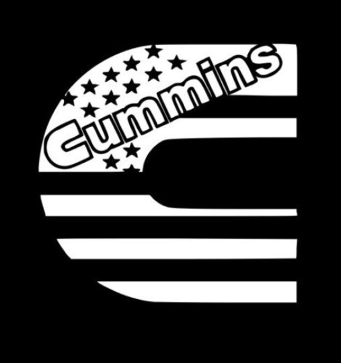 Diesel Truck Cummins Flag Logo Vinyl Decal Window Sticker - Etsy