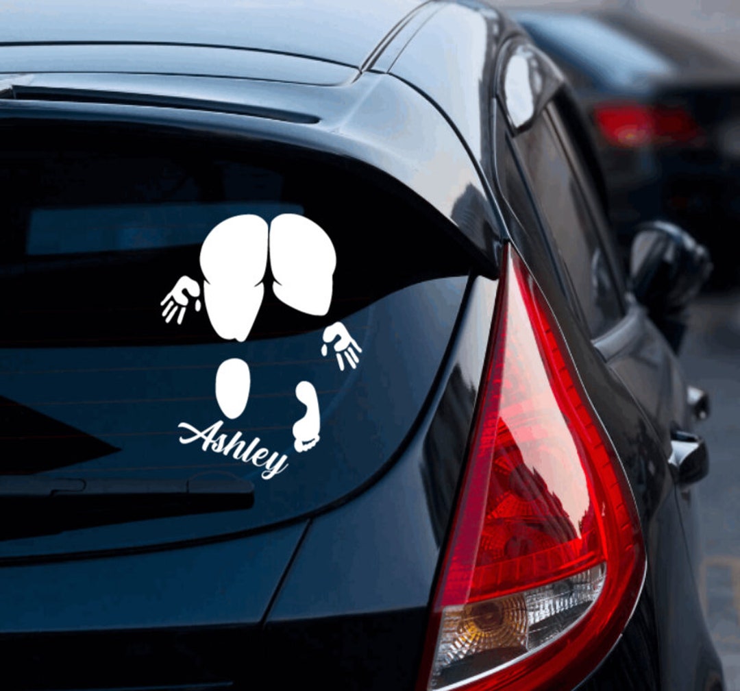 Custom Name/size/color Butt Print Decal - Adult Humor - Sexy Booty Art ...