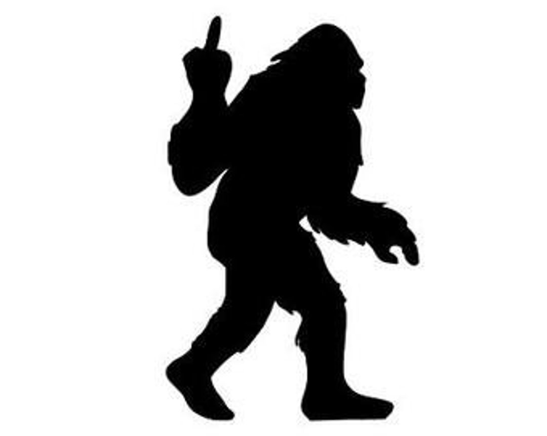 Bigfoot Middle Finger Decal - Etsy