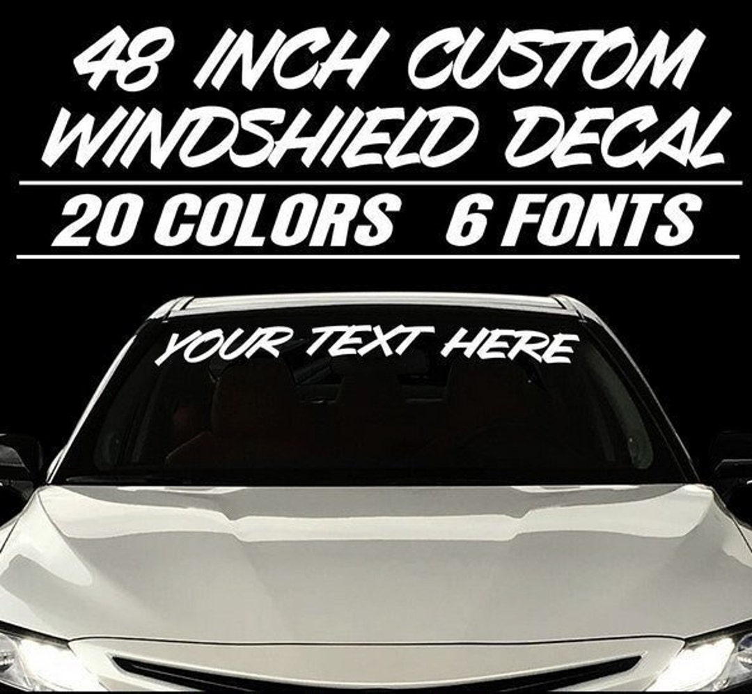 Custom Car Windshield Vinyl Decal Banner Sticker - Etsy