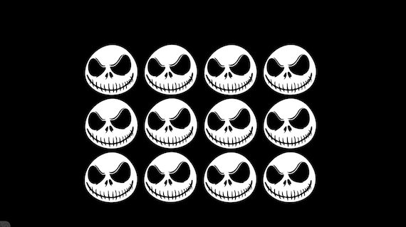 Jack Skellington Decal Sheet of 12 Ornament Calendared Vinyl | Etsy