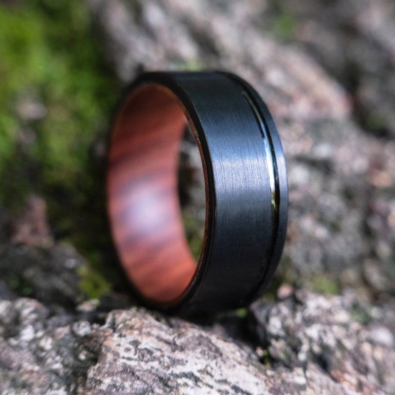 Wood Metal Ring - Etsy