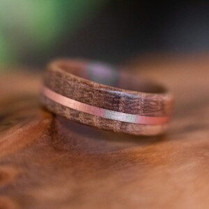 Whiskey Barrel Ring With Copper Accent Stripe, Reclaimed Whiskey Barrel ...