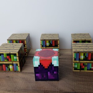Handmade Minecraft Library Blocks Set - Etsy