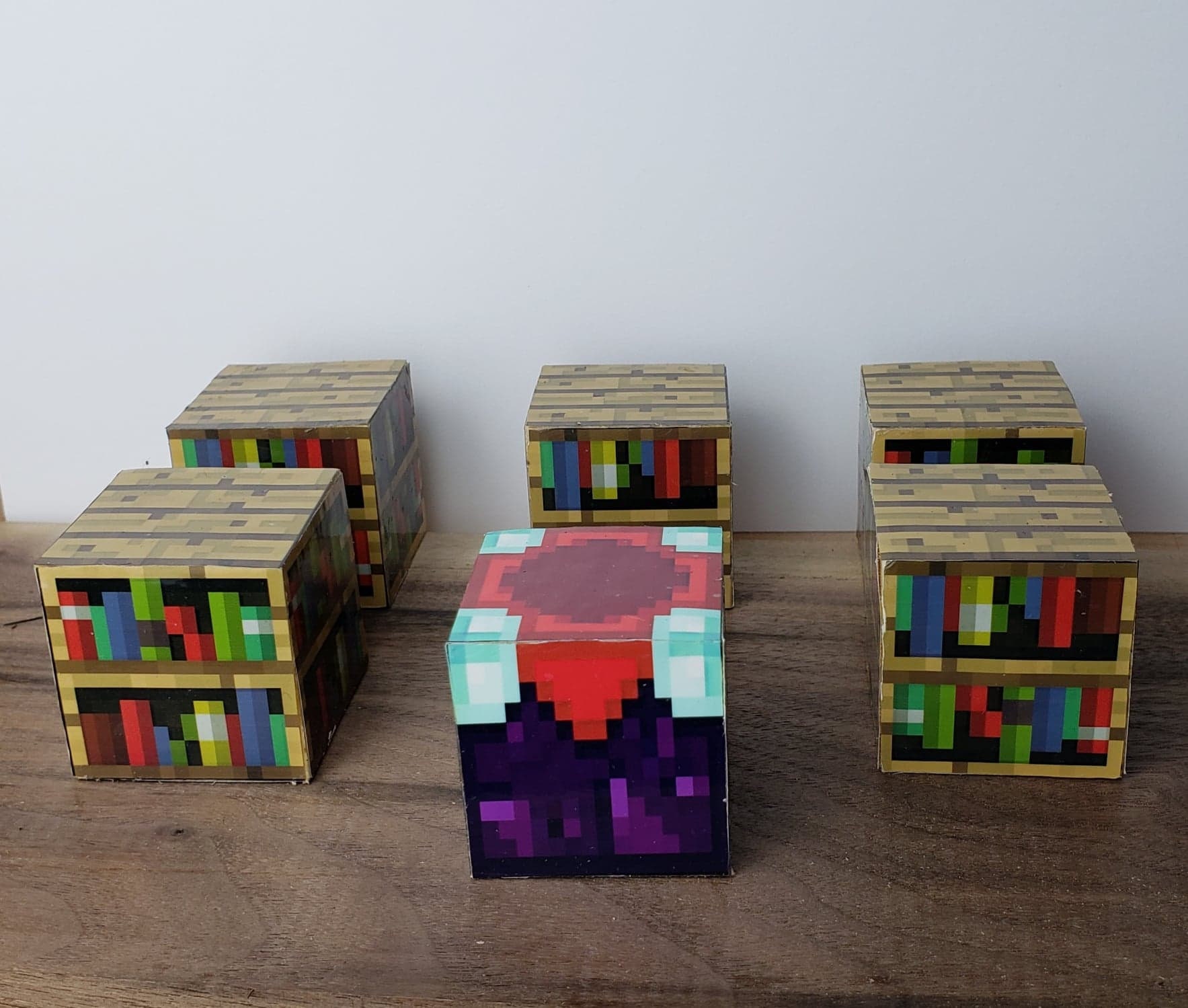 Conjunto de bloques de la biblioteca Minecraft hechos a mano - Etsy España