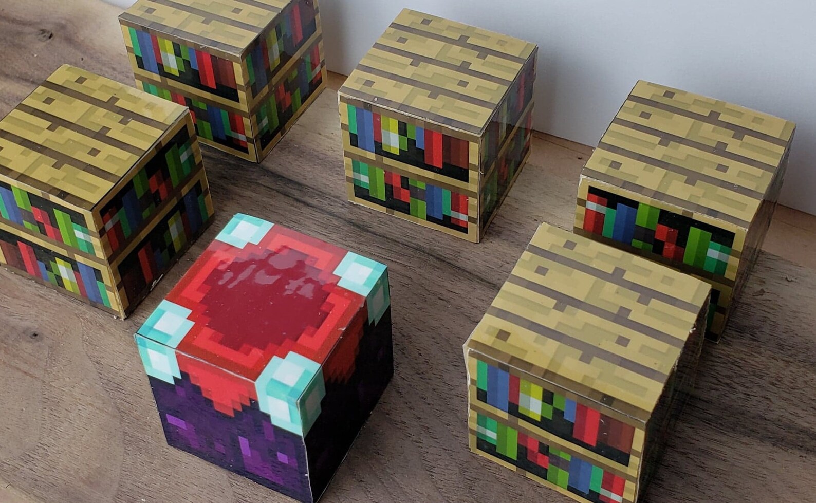 Handmade Minecraft Library Blocks Set - Etsy