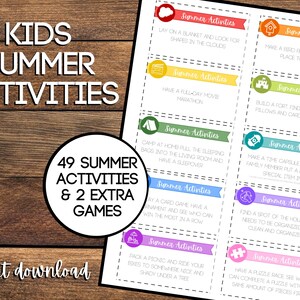 Kids Summer Activity Pack Outdoor Scavenger Hunt Indoor - Etsy