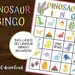 Dinosaur Bingo Dinosaur Birthday Party Dinosaur Game | Etsy