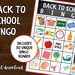 Back to School Bingo School Bingo Welcome Bingo Back to - Etsy