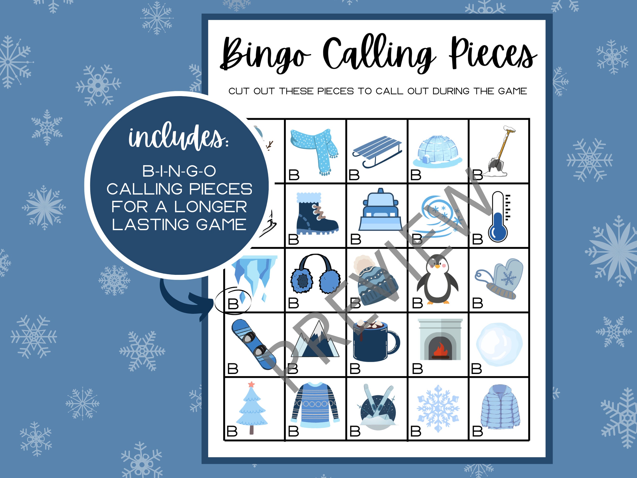 Winter Bingo | Winter Wonderland Bingo | Winter Printables | Winter ...