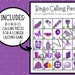Purple Bingo Color Purple Bingo Colors Bingo Learning Colors Game Back ...