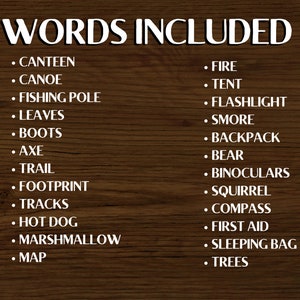 Camping Word Wall | Forest Word Wall | Woods Word Wall | Camping ...