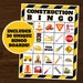 Construction Bingo Community Helper Bingo Under Construction Bingo ...