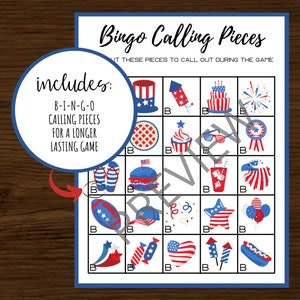 Patriotic Bingo | 4th of July Bingo | Independence Day Bingo | Instant ...