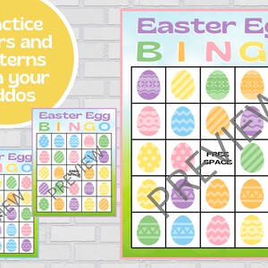 Easter Egg Bingo Easter Bingo Instant Download Spring - Etsy