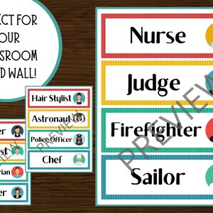 Community Helpers Word Wall Jobs Word Wall Community | Etsy