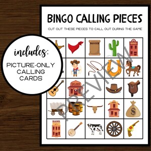 Wild West Bingo | Wild West Party Game | Wild West Birthday | Instant ...