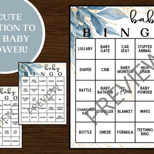 Baby Shower Bingo Baby Shower Games Instant Download Printable Baby ...