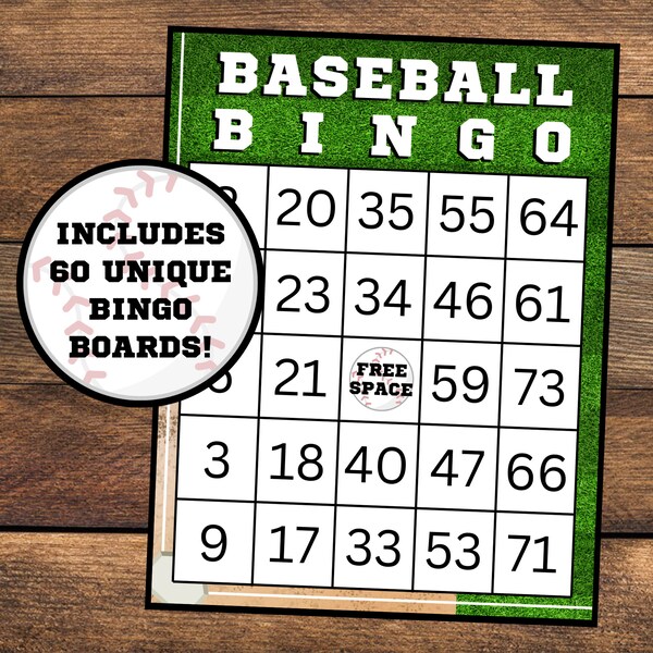 Baseball Bingo - Etsy