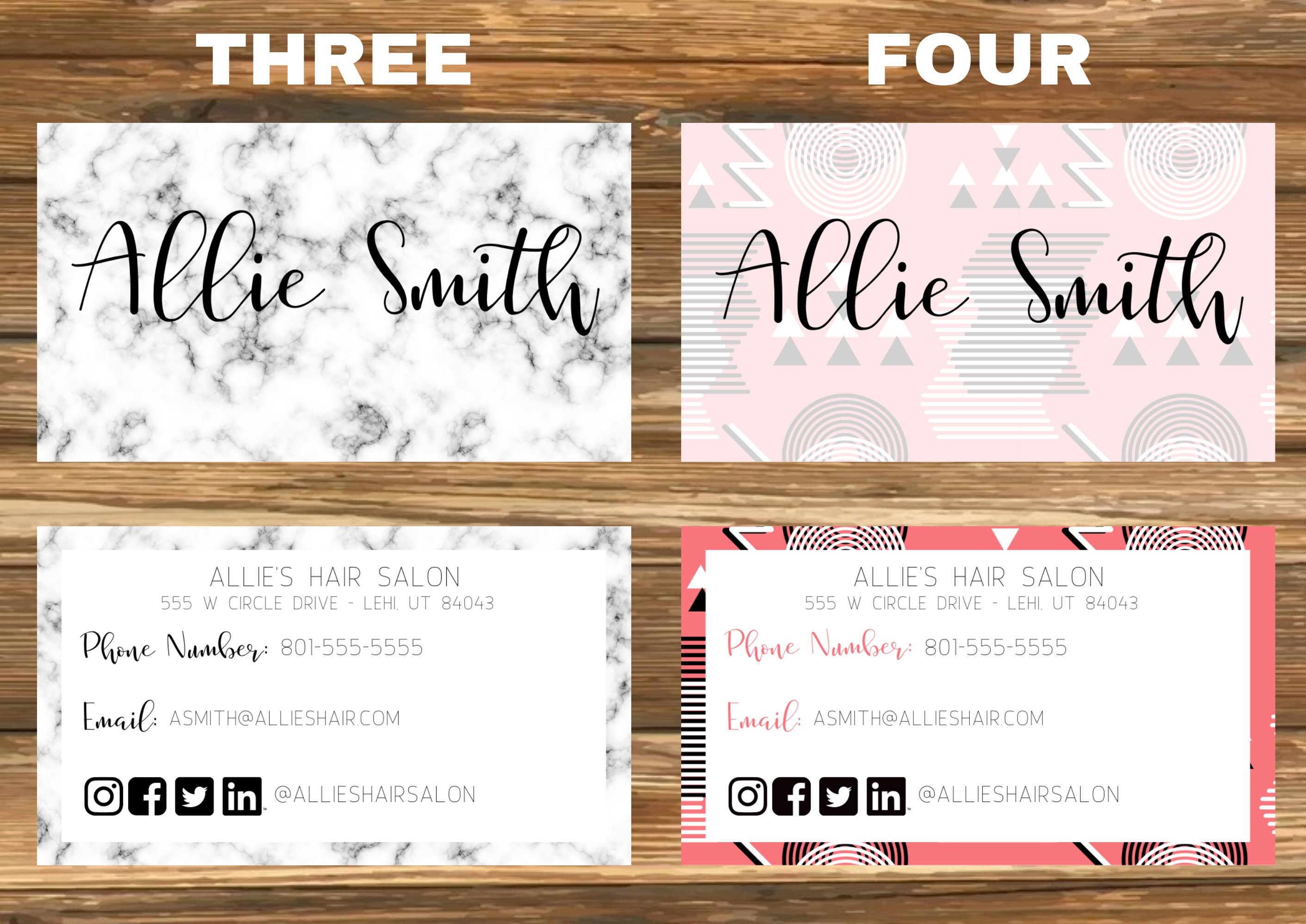 Business Card Contact Card Calling Card 3.5 x 2 in. | Etsy