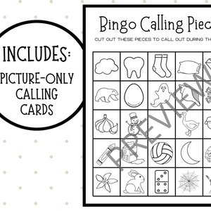 White Bingo Color White Bingo Colors Bingo Learning - Etsy