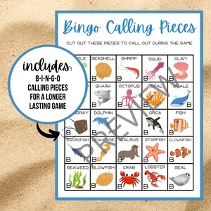 Underwater Bingo | Under the Sea Bingo | Marine Life Bingo | Ocean ...