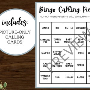 Baby Shower Bingo Baby Shower Games Instant Download Printable Baby ...