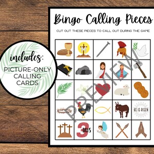 Resurrection Bingo | Easter Bible Bingo | Easter Sunday Bingo ...