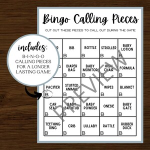 Baby Shower Bingo | Baby Shower Games | Instant Download | Printable ...