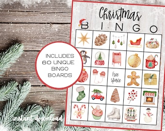 Printable Christmas Bingo Holiday Bingo Game for Christmas - Etsy Canada