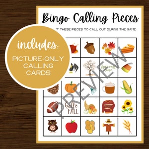 Fall Bingo | Autumn Bingo | Harvest Bingo | Fall Printable PDF Bingo ...