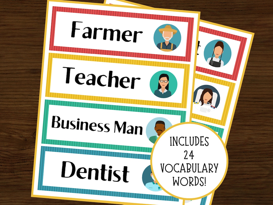 Community Helpers Word Wall | Jobs Word Wall | Community Helpers ...