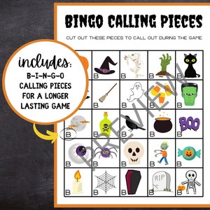 Kids Halloween Bingo | 90 Unique Boards | Halloween Games | Digital ...