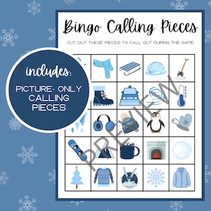 Winter Bingo | Winter Wonderland Bingo | Winter Printables | Winter ...