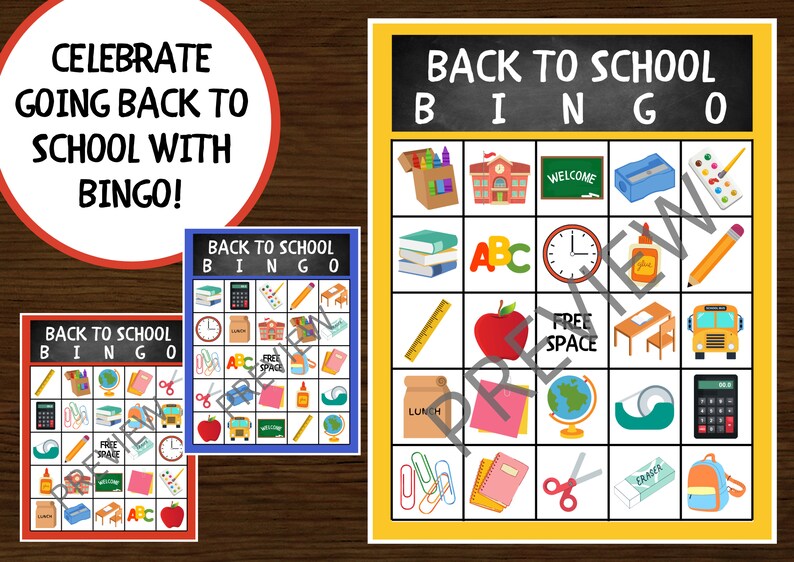 Back to School Bingo School Bingo Welcome Bingo Back to | Etsy