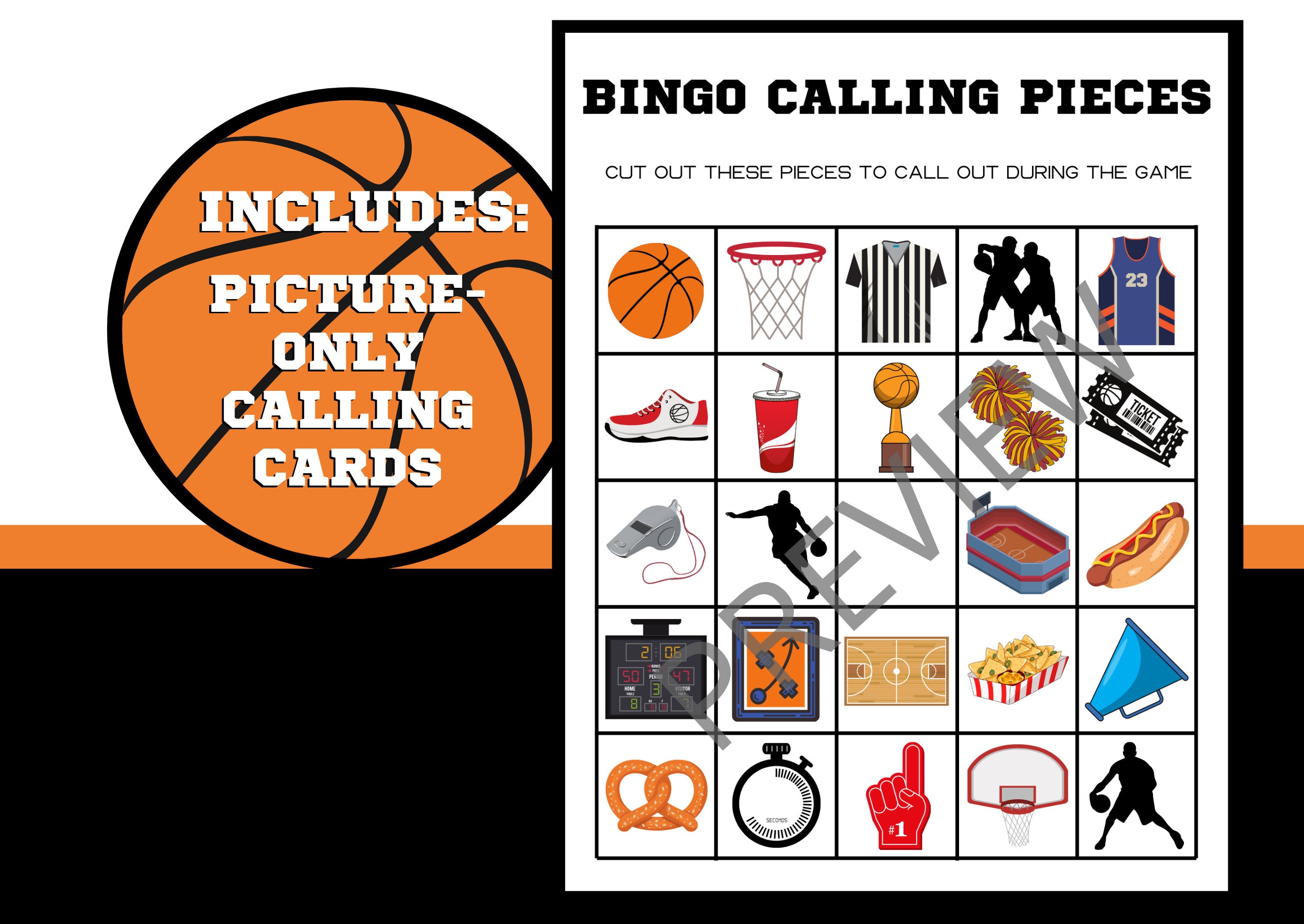 Basketball Bingo March Madness Bingo Basketball Party | Etsy