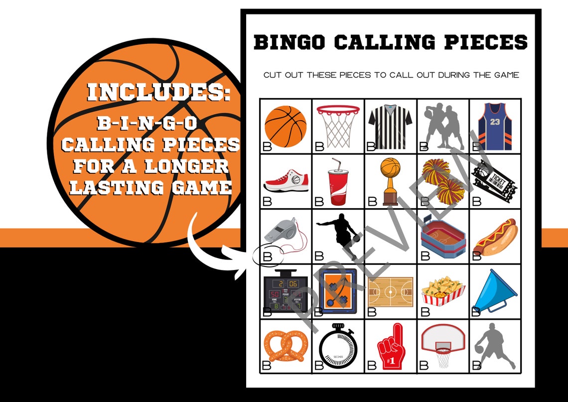 Basketball Bingo March Madness Bingo Basketball Party | Etsy