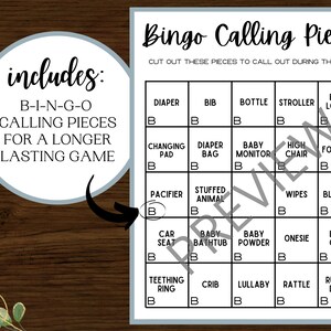 Baby Shower Bingo Baby Shower Games Instant Download Printable Baby ...