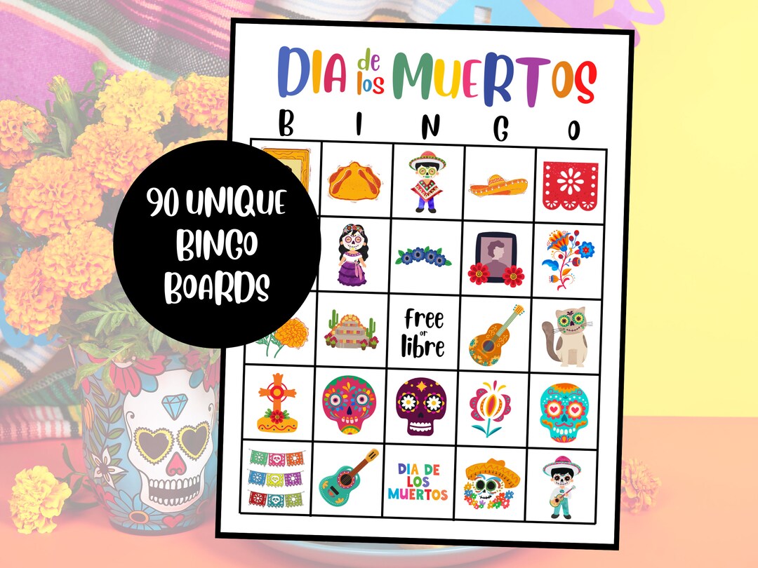 Dia De Los Muertos Bingo Day of the Dead Bingo Printable Bingo Game Set ...