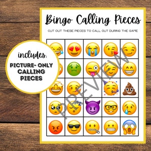 Emoji Bingo | Emoji Printable Bingo | Instant Download | Emoji Party ...