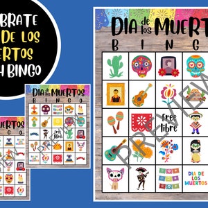 Dia De Los Muertos Bingo Day of the Dead Bingo Printable Bingo Game Set ...