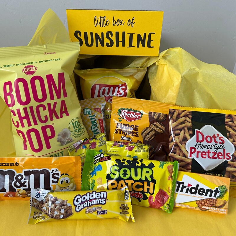 Yellow Snack Box - Etsy
