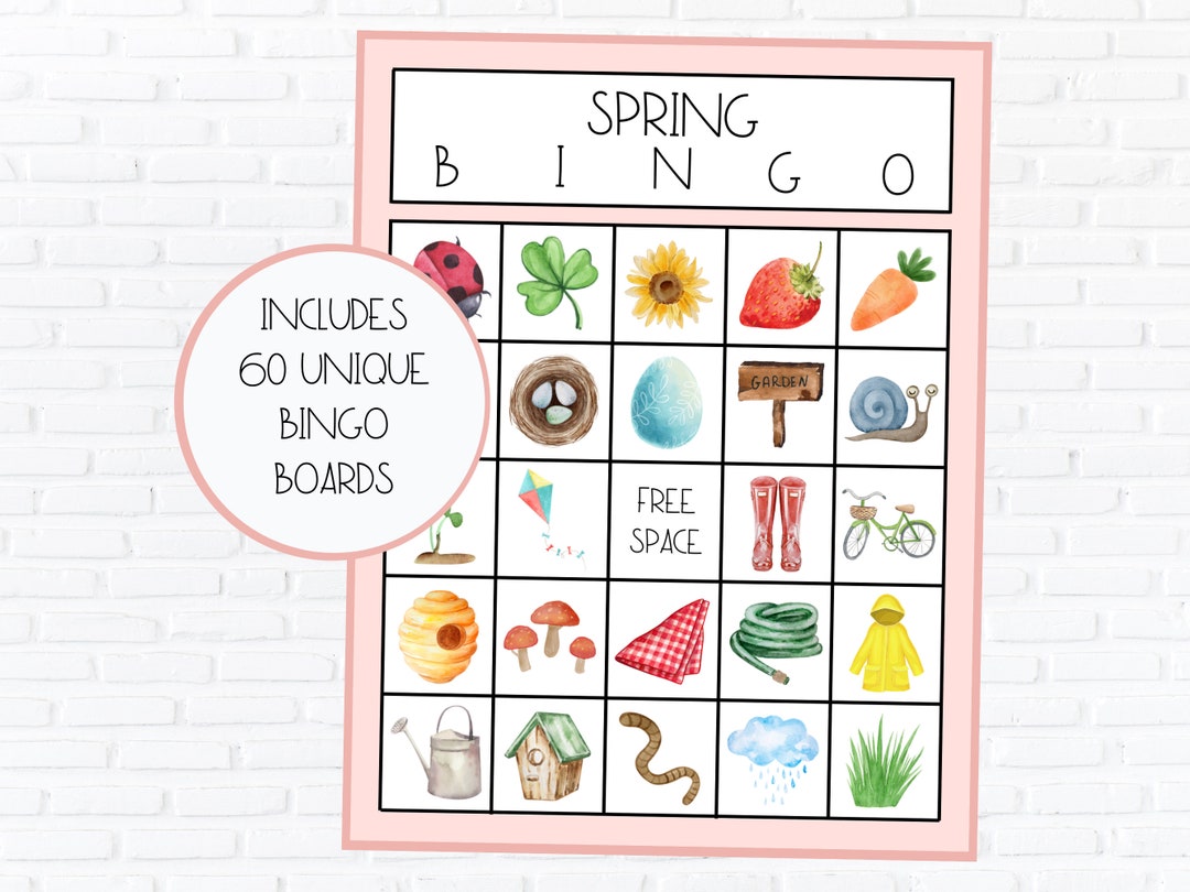 Spring Bingo | Springtime Bingo | Printable Spring Bingo | Instant ...