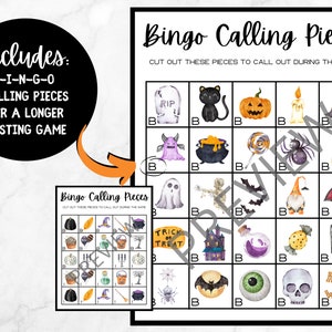 Halloween Bingo 60 Unique Boards Halloween Games Digital - Etsy