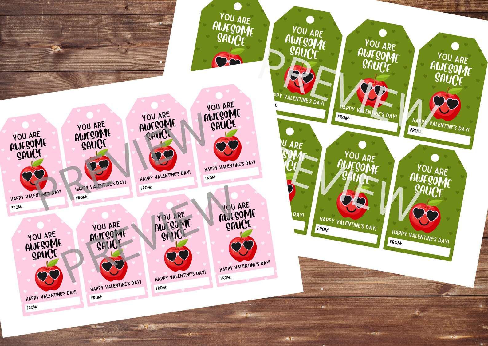Applesauce Valentine Printable | Classroom Valentine | Valentine ...